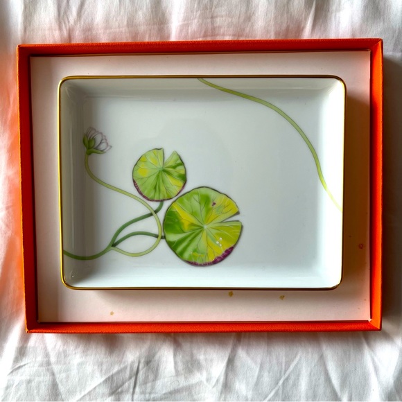 Hermes | Dining | Hermes Nil Porcelain Square Dish | Poshmark